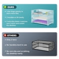 3-Tier Paper Sorter, Mesh Desk Organizer with Handle - Walmart.com
