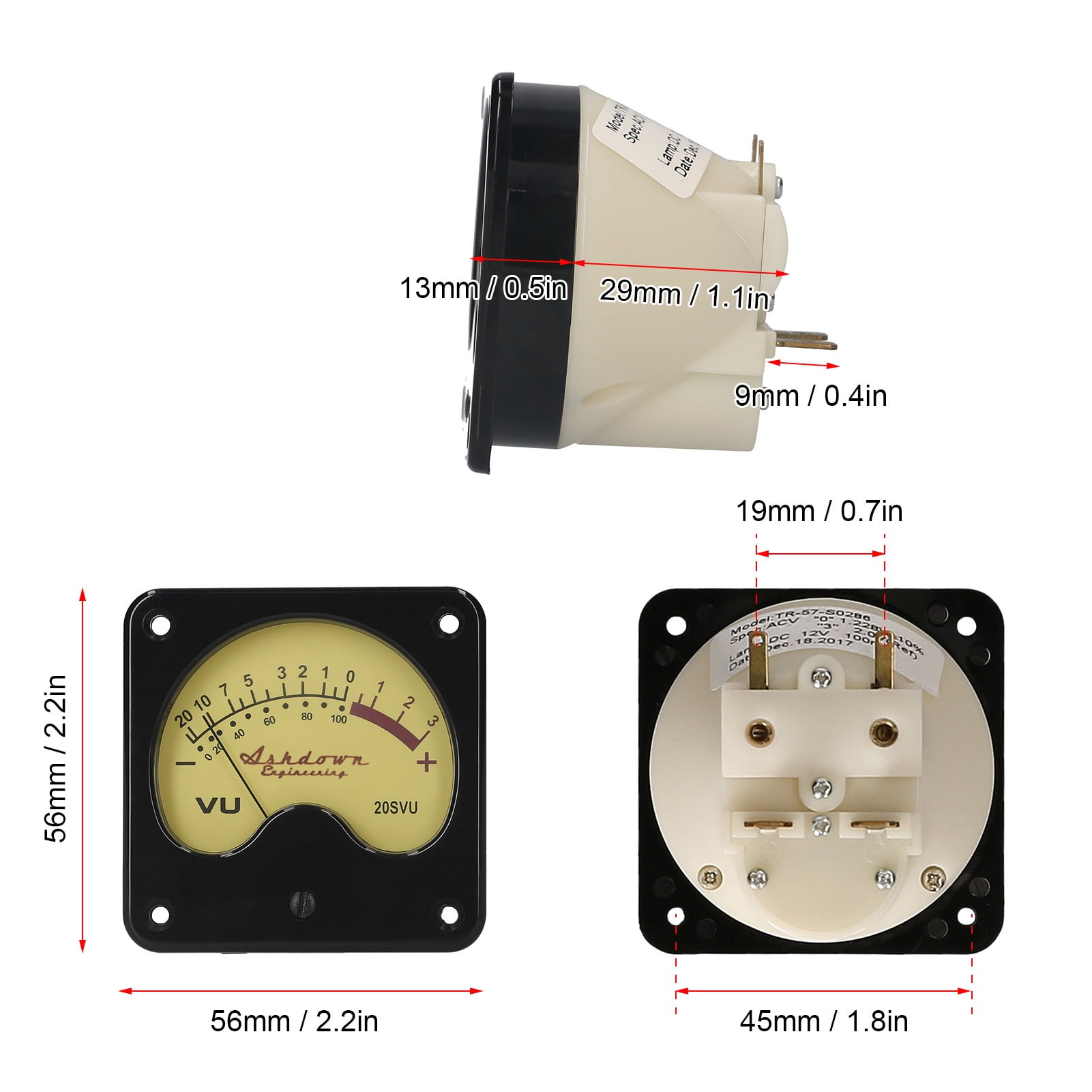 Buy VU Meter Panel VU Meters Warm Back Light Analog Sound Level ...