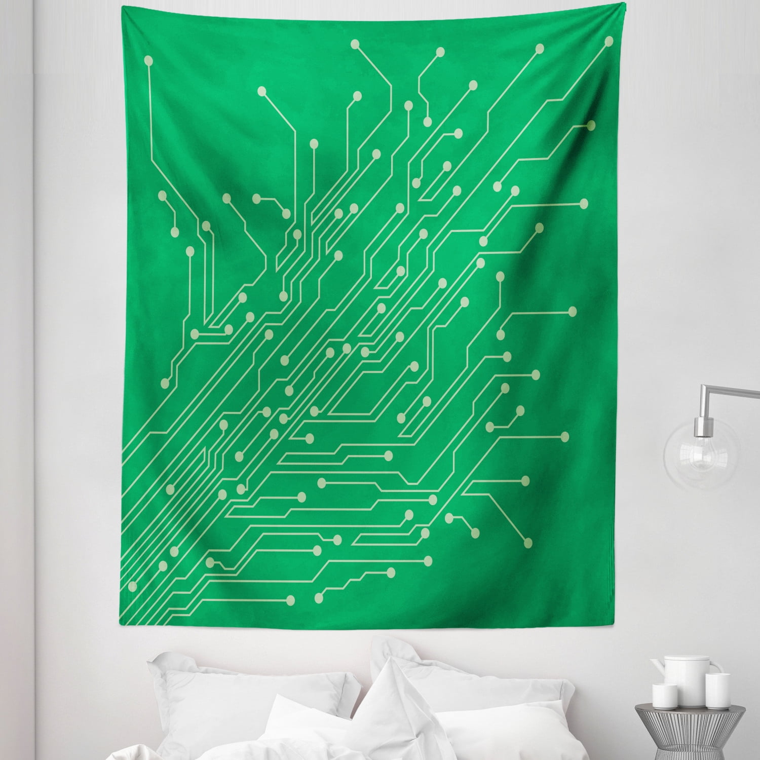 Engineering Theme Tapestry, Abstract Digital Mechanic Futuristic ...