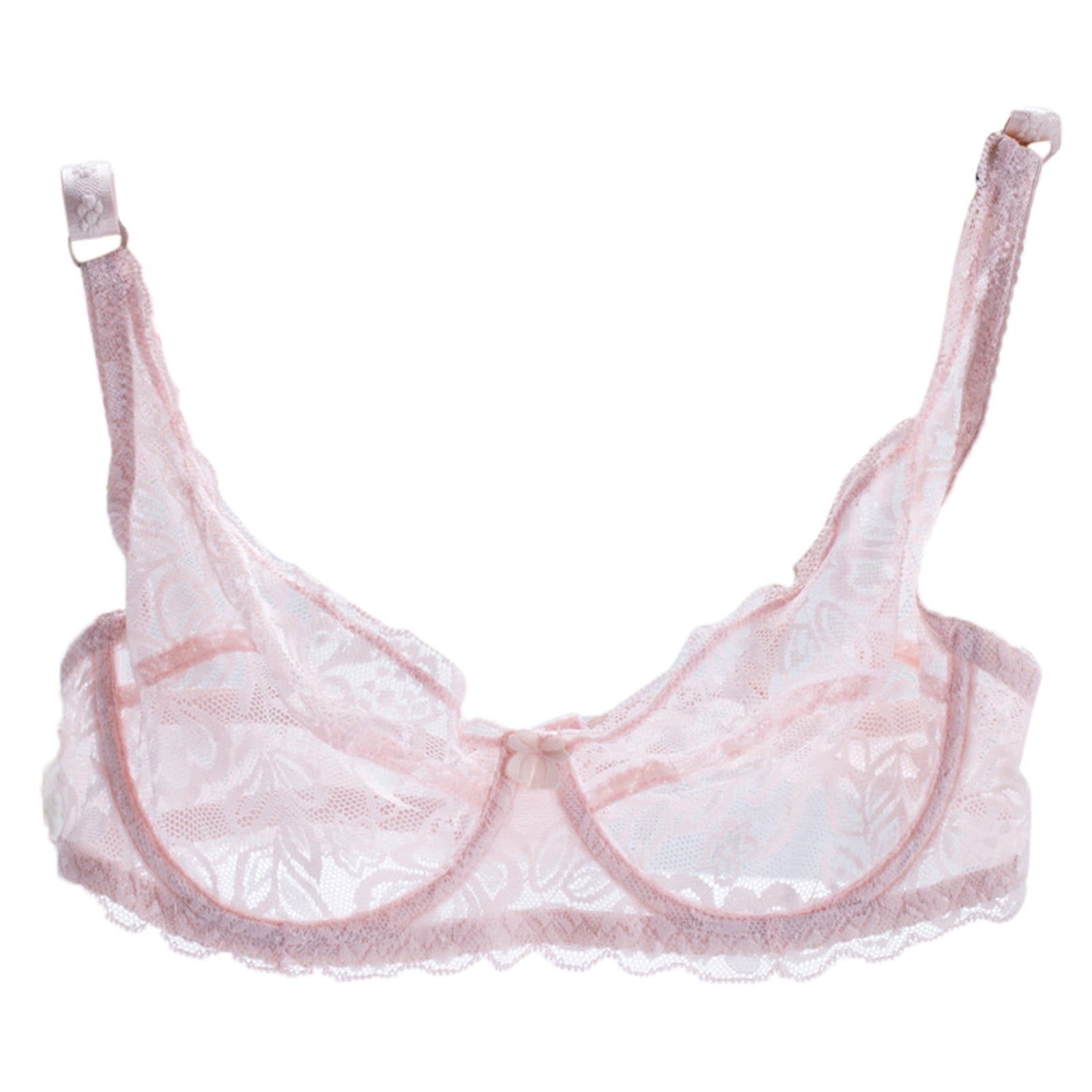 OGLCCG Women's Sexy Lace Bra Non-Padded Underwire See Through Unlined ...