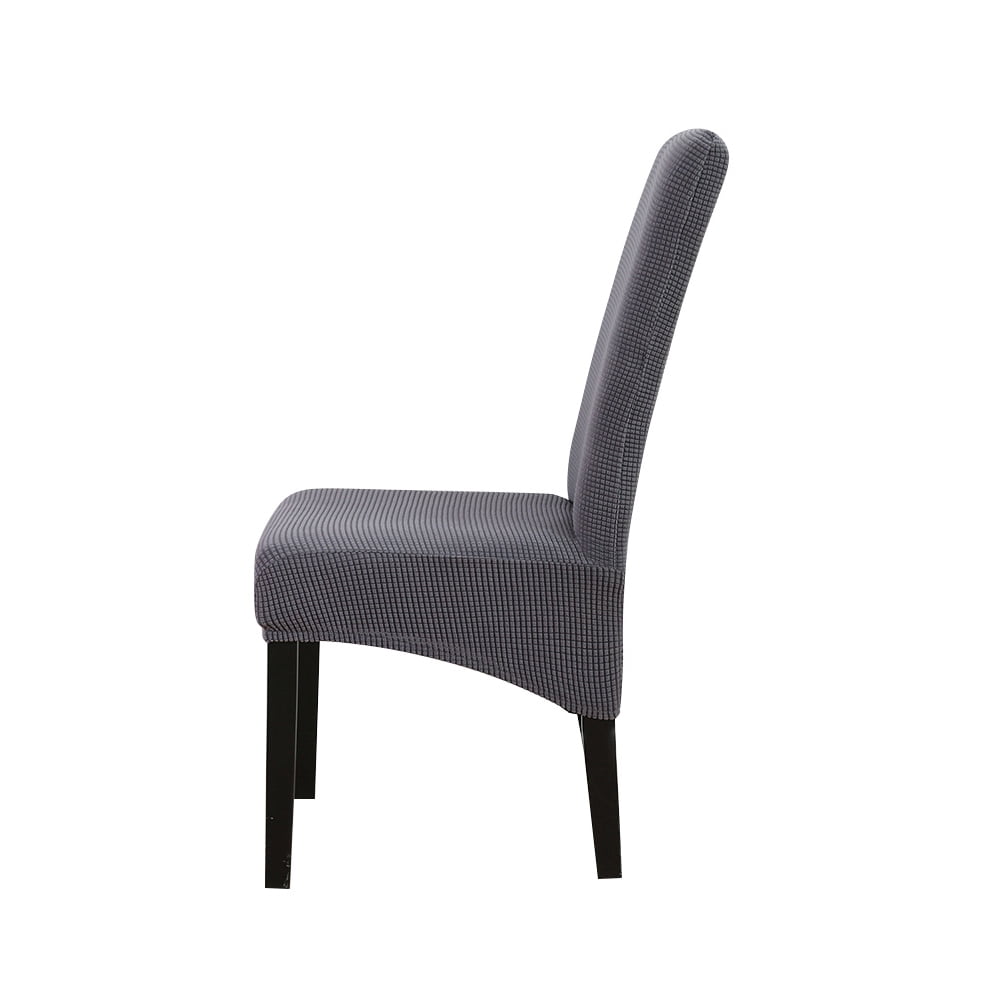 DYstyle Large Stretch Textured Plaid Short Dining Chair Slipcover(Set ...