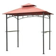 Sunjoy Soft Top Grill Gazebo with Terra Cotta Canopy and LED Lights ...