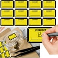 Exhibit Stickers Yellow Color-Coded Legal Exhibit Labels 1.65*1 inch ...
