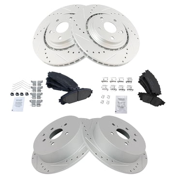 Front Brake Pad and Rotor Kit - Compatible with 2010 - 2020 Ford F-150 ...