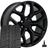 OE Wheels 20 inch Black 5652 Rims & Goodyear Tires Set Fit Specific GM ...