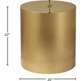 Meridian Furniture Cylinder Round Brushed Gold Metal End Table ...