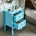UBesGoo Set of 2 Nightstand, Side Table Night Table,Light Blue ...
