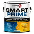 2 Pack, White, Zinsser Smart Prime Universal Water-Based Flat Primer ...