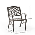 Laura Outdoor Aluminum 8 Seater Dining Set, Gloss Black - Walmart.com