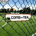 2D Flat, 1pc Vintage Coffee and Tea Metal Sign - Rustic Wall Decor for ...