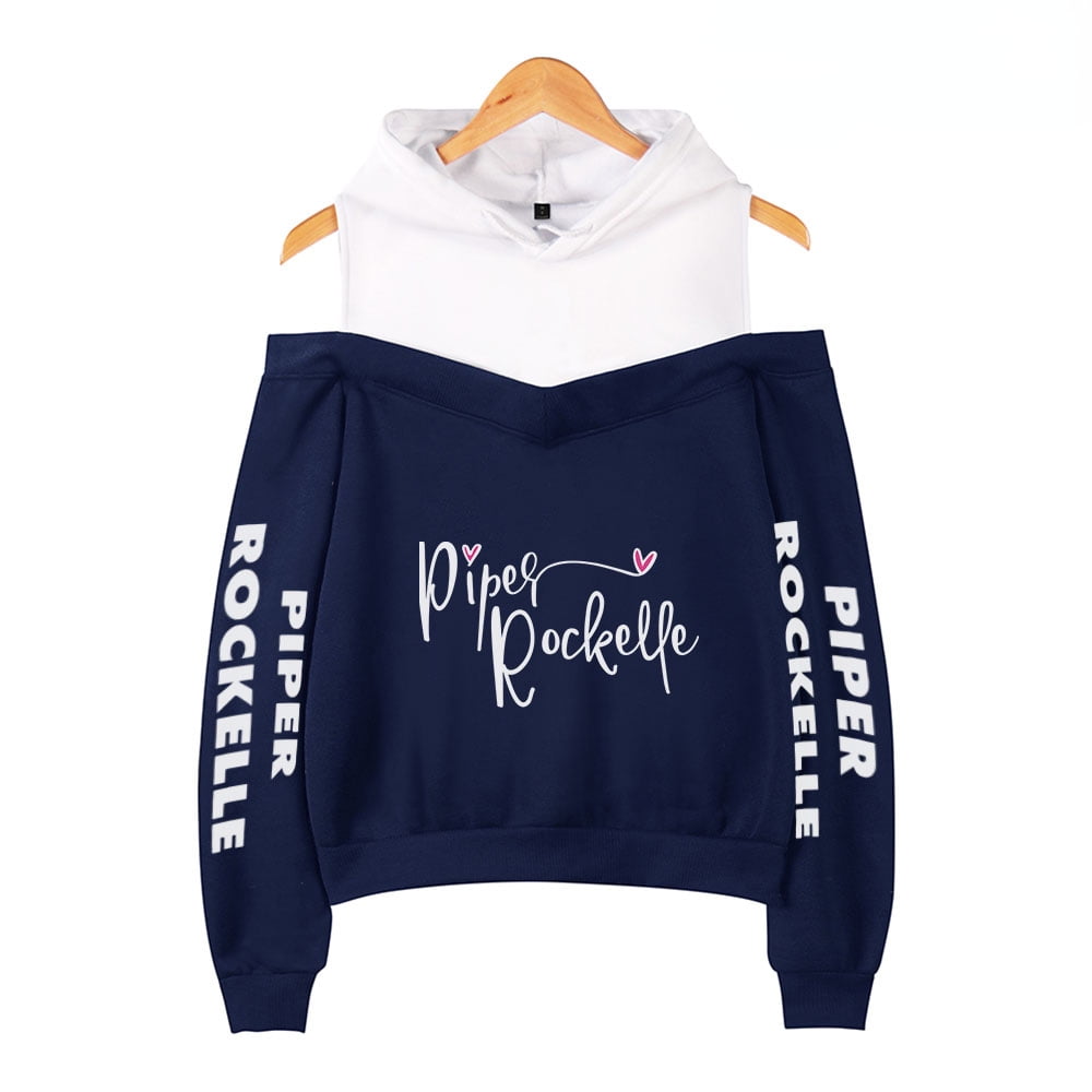 Piper Rockelle Merch off-shoulder hoodies Women Sweatshirt Casual Long ...