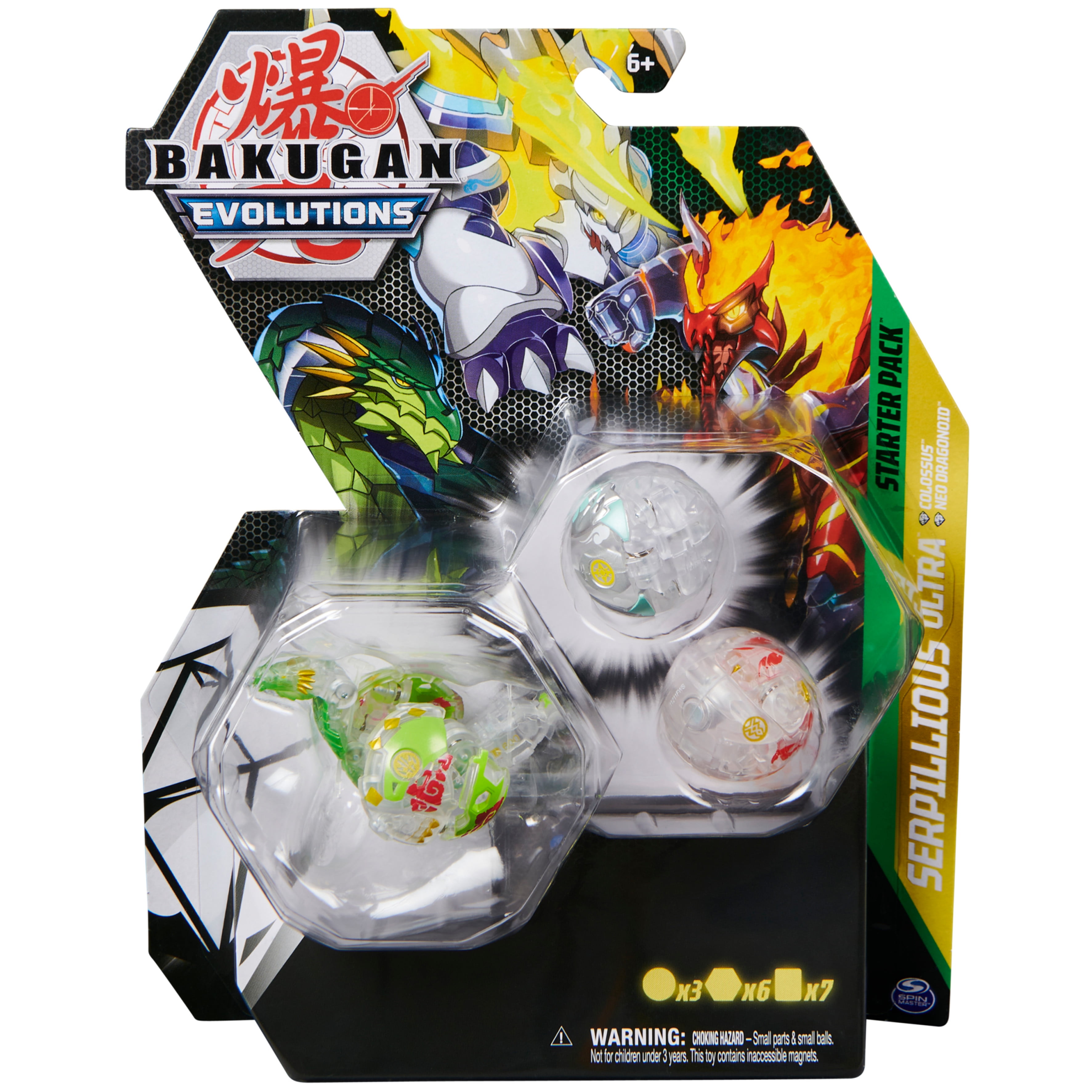Bakugan Evolutions Starter Pack 3-Pack, Serpillious Ultra - Walmart.com