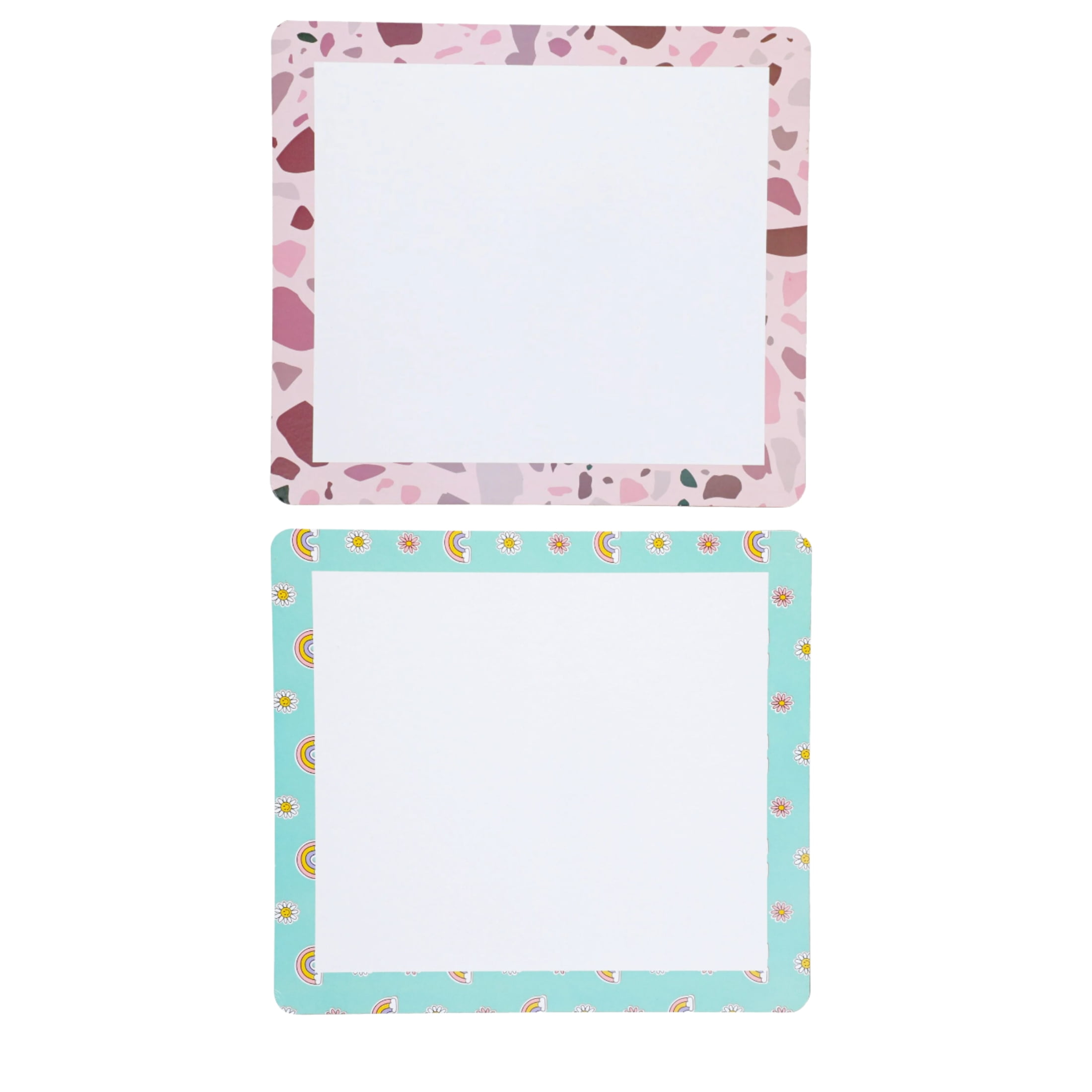 Dry Erase Boards with Rainbow and Pink Borders 11.87x10.62 in. Portable ...
