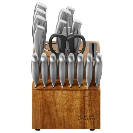 Chicago Cutlery Malden 16-Piece Black Stainless Steel Kitchen Knife ...