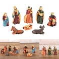 8pcs Nativity Statue Scene Set Holy Manger Christmas Crib Figurines ...