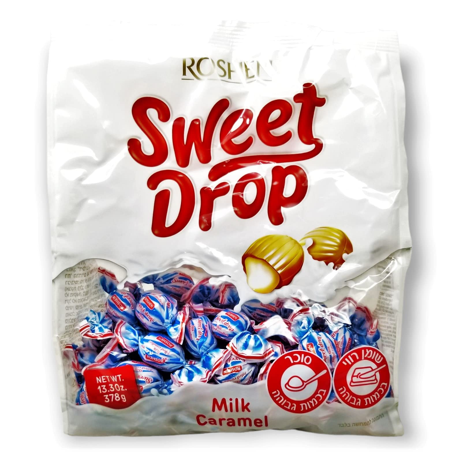Roshen Caramel Candy Sweet Drop with Milky Filling, Kosher and Halal, Delicious, Flavorful ...