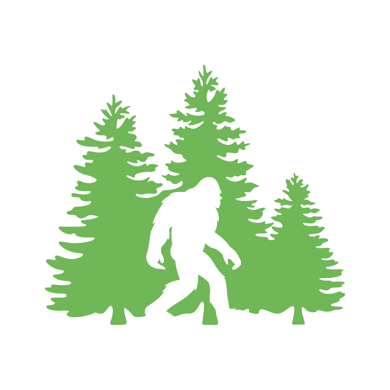 Bigfoot Trees Forest Sticker Decal Die Cut - Self Adhesive Vinyl ...