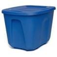 HOMZ 10 Gallon Heavy Duty Plastic Storage Container, Capri Blue (4 Pack ...