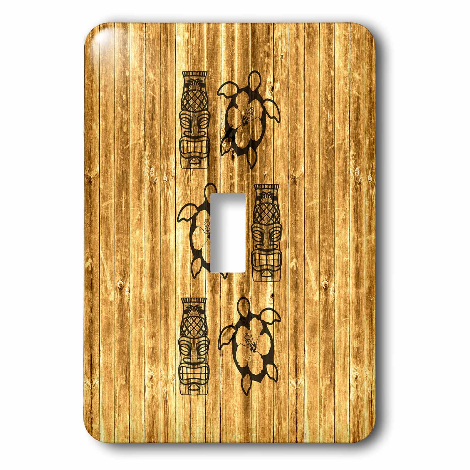 Honu sea turtles and Hawaiian tiki statues island design. single toggle ...