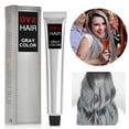 Gray Hair Dye Permanent - Light Gray Hair Color Cream, Natural Plant ...