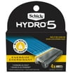 Schick Hydro 5-Blade Razor Refill, 4 Ct, For Dry Skin, Five Refill ...