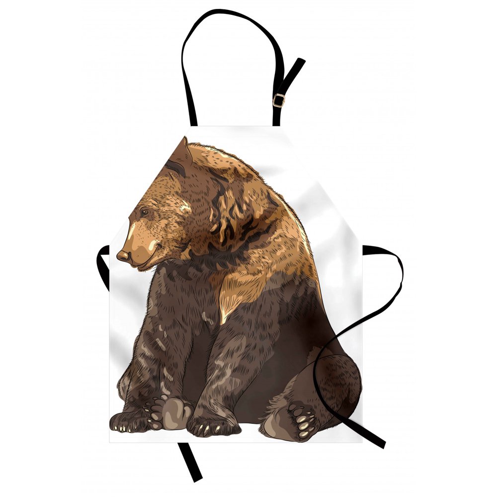 Bear Apron Big and Cute Mammal Sitting Smiling Wildlife Beast Nature ...