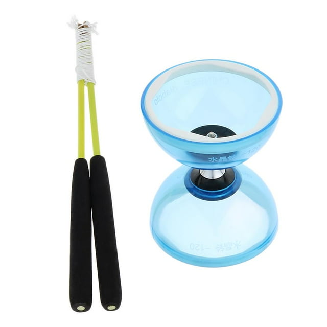 Unique 3-Bearing Diabolo with Sticks & String, Rubber Ball Toy ...