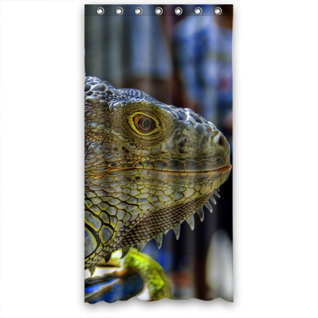GreenDecor Scary Lizard Waterproof Shower Curtain Set with Hooks ...