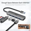 uni USB Hub, Aluminum 4-Port PS4 USB 3.0 Data to USB Hub Adapter (Ultra ...