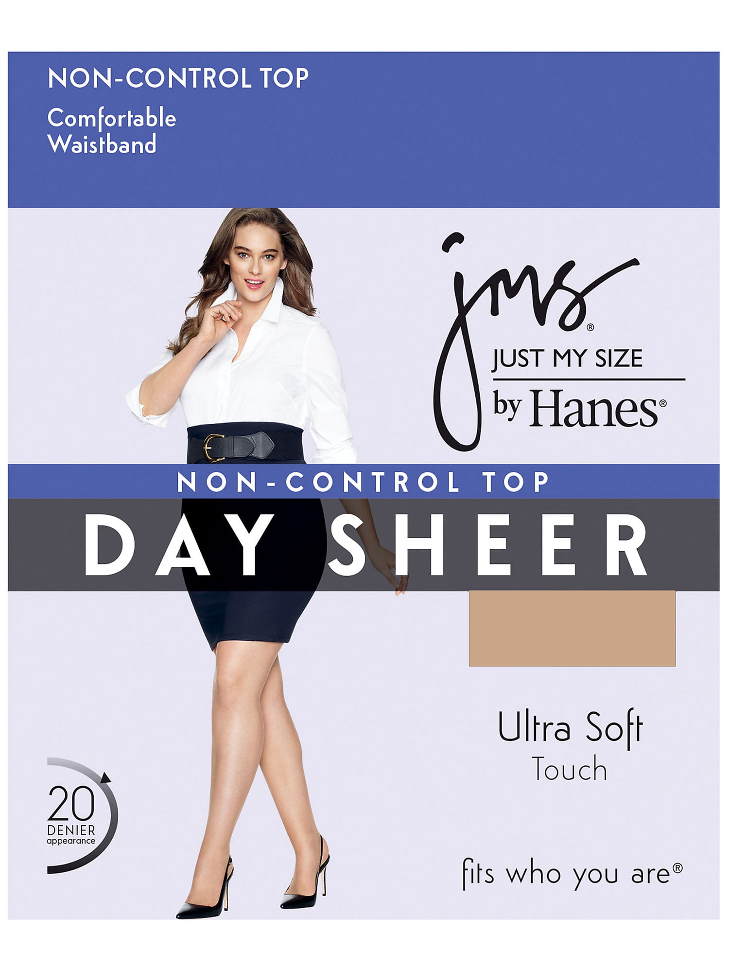 Just My Size JMS Regular Reinforced Toe Pantyhose 4-Pack Suntan 3X ...