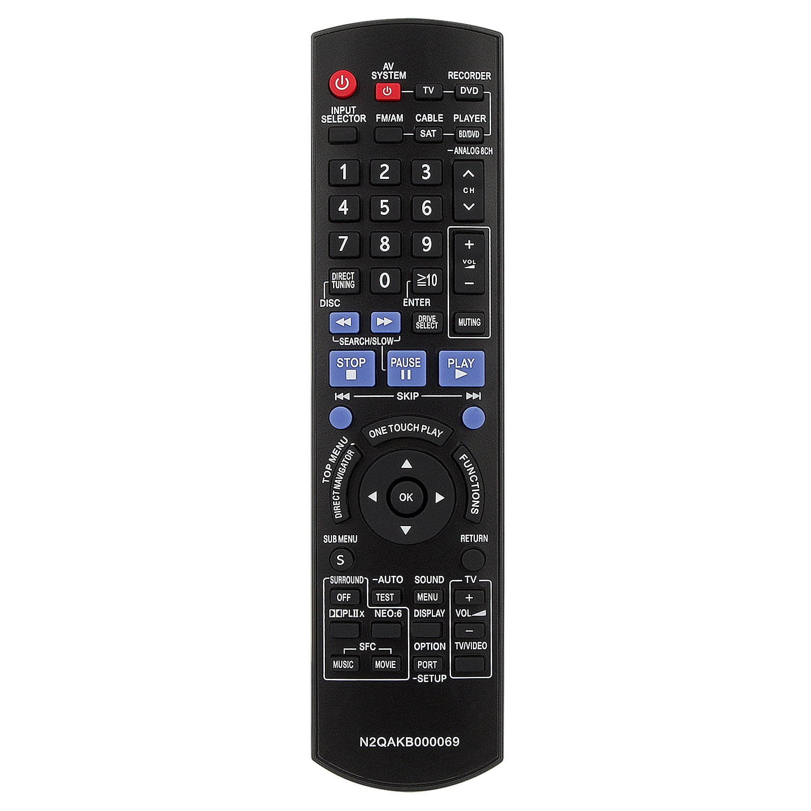 New N2QAKB000069 Replace remote control fit for Panasonic Receiver SABX500DLAHD350 DLAHD550 ...