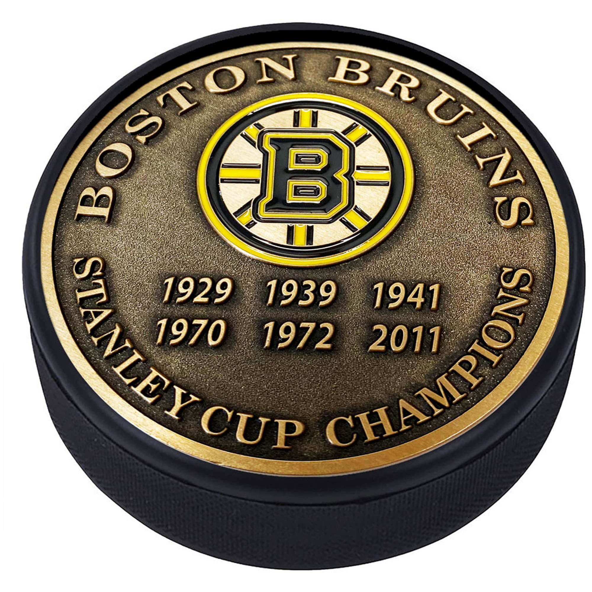 Boston Bruins 6-Time Stanley Cup Champions Medallion Collection Puck ...