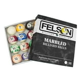 Felson Regulation Size Marbled Billiard Pool Ball Set - Cue Equipment ...