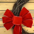 Red Velvet Christmas Wreath Bow 10 Wide 18 Long Tails Valentines