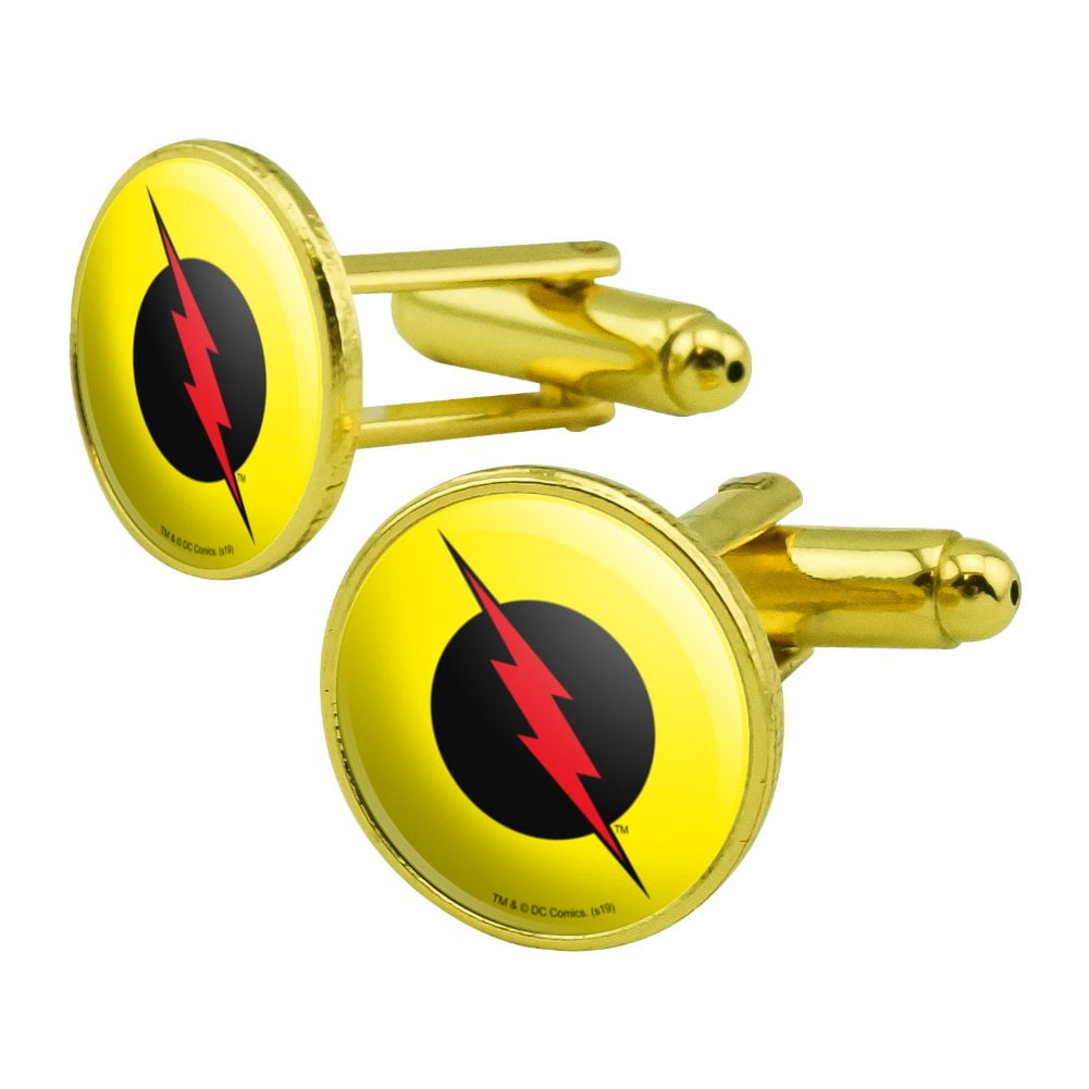 The Flash Reverse Flash Logo Round Cufflink Set Gold Color - Walmart.com