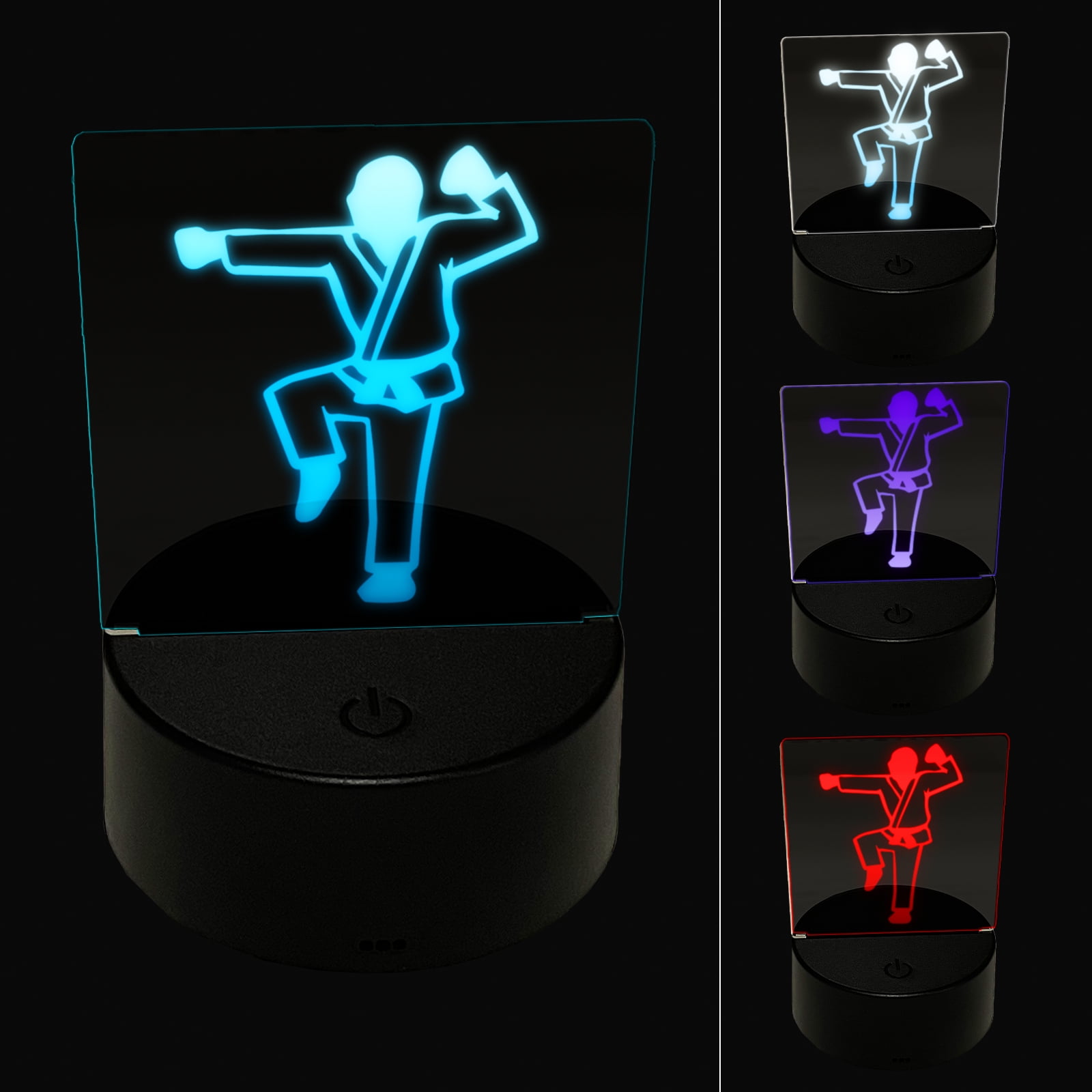 Kung Fu Martial Arts Hang Stance Karate Gi LED Night Light Sign 3D ...