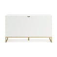 Signature Design by Ashley Socalle 6 Drawer Dresser, White/Gold ...