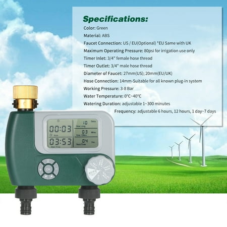 Programmable Digital Hose Timer Outdoor Battery Operated Automatic ...