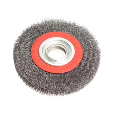 Narrow Face Crimped Wire Wheel, 6 in D x 3/4 W, .006 Stainless Steel ...