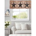 Curtain Valance for Windows,Western Theme Texas Star Kitchen Valances ...
