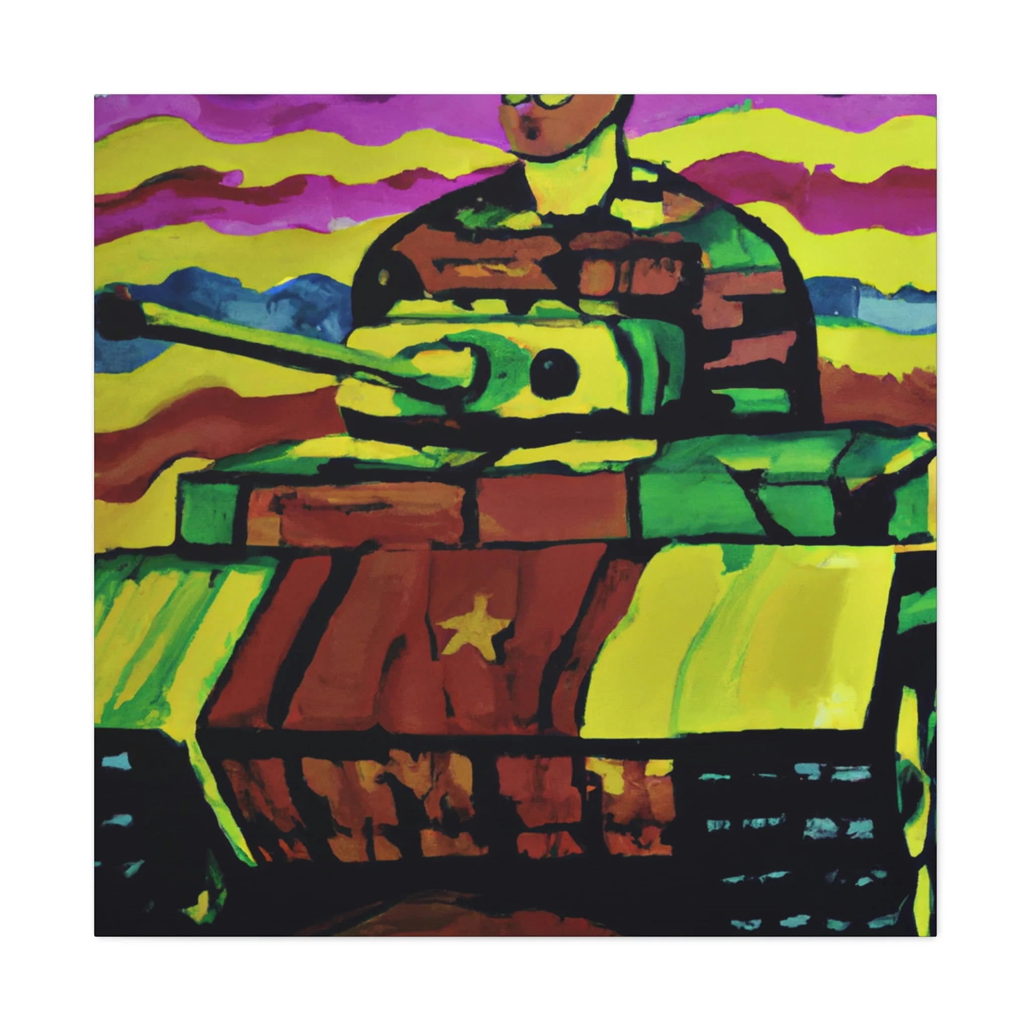 Tank Operator in Fauvism - Canvas - Walmart.com