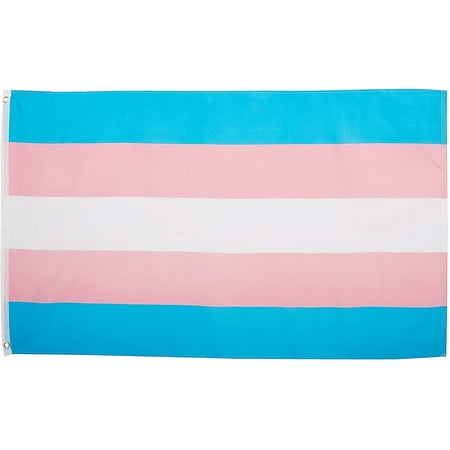 Transgender Flag,3x5 Foot Transgender Pride Flag Pink Blue Rainbow ...