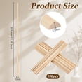100Pcs Wood Craft Sticks Half Round Dowel Rod for Braiding Tapestry ...