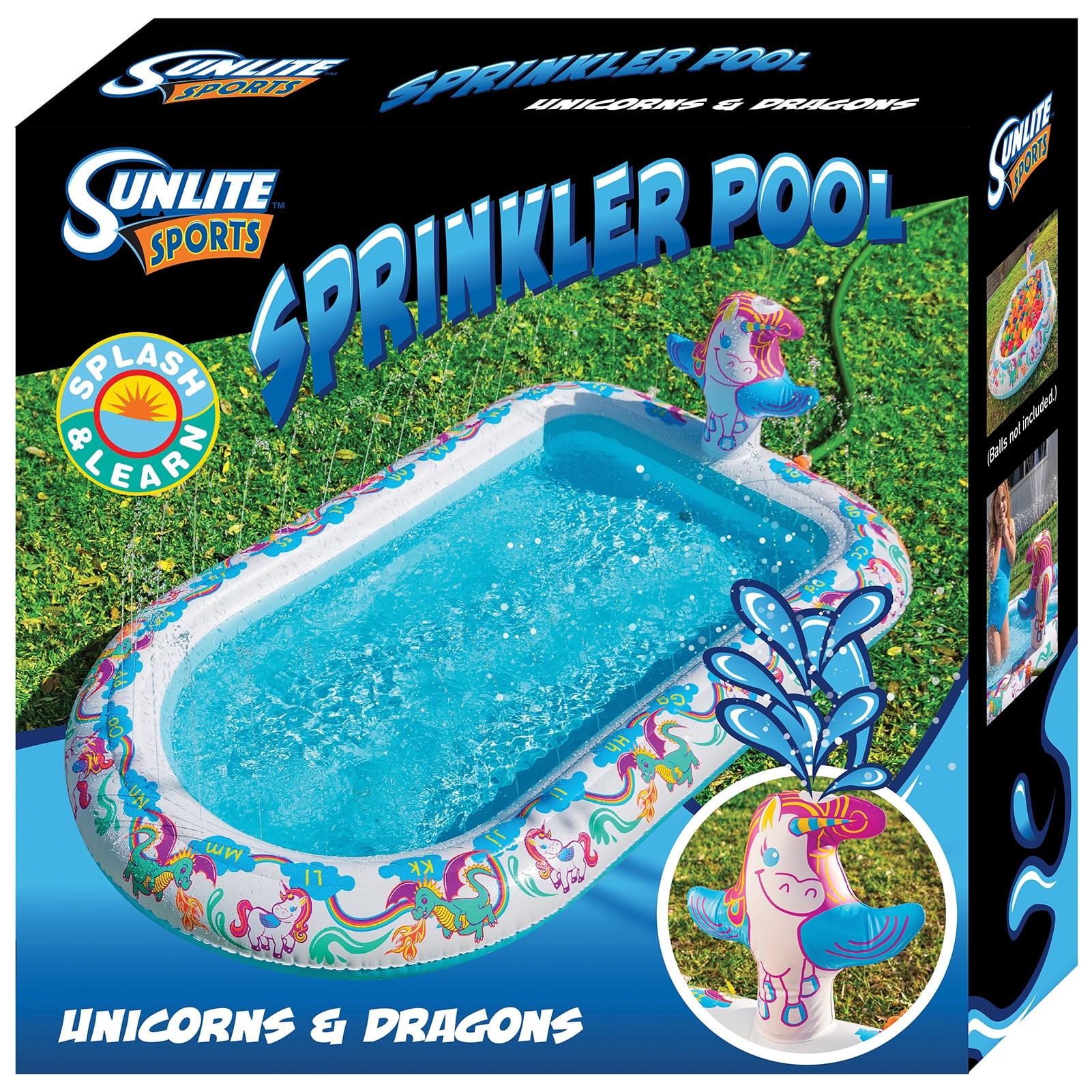 Inflatable Sprinkler Pool, Outdoor Play for Kids and Toddlers, Water ...