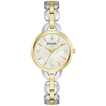 Bulova Women's Classic Champagne Dial Yellow Gold Steel Bracelet Watch ...