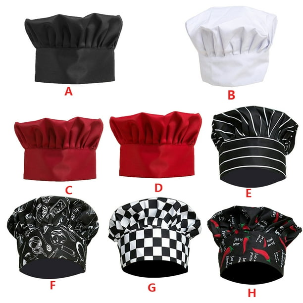 VONKY 2 Pieces Tall Chef Hat Waiter Professional Multiple Colors Cook ...