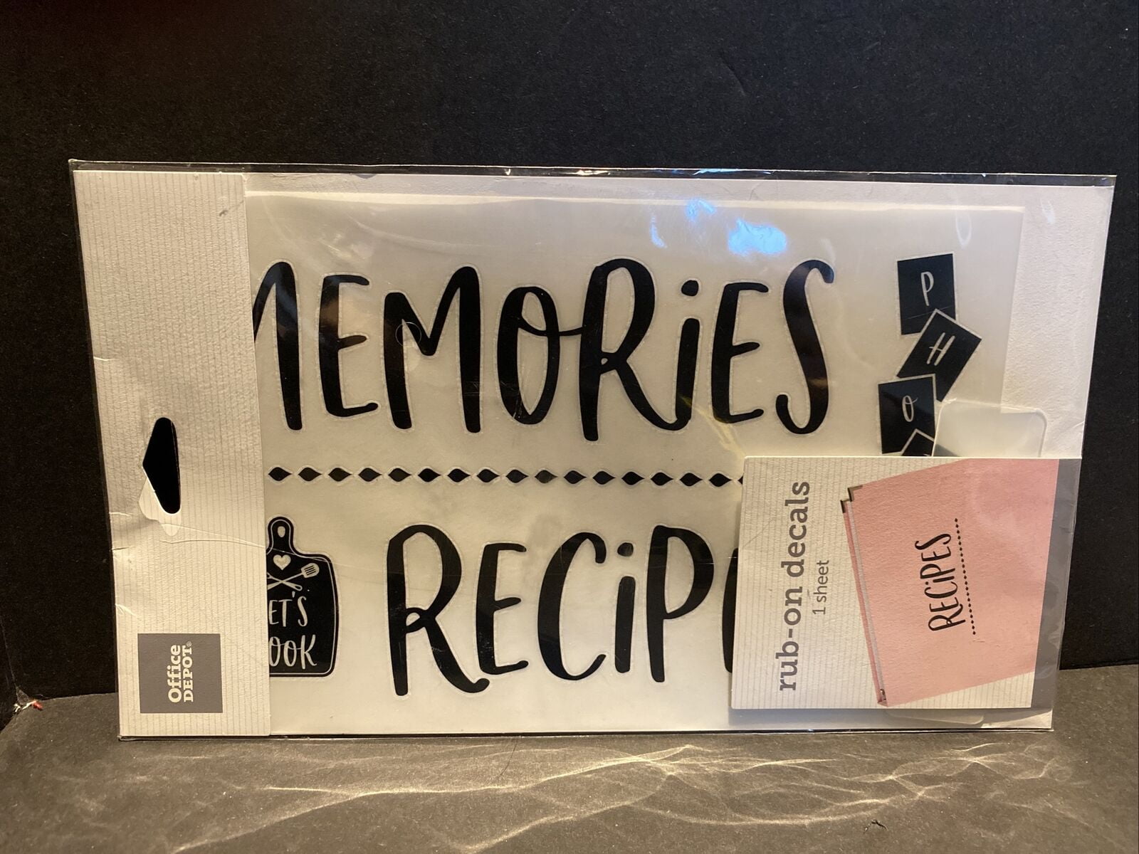 Vinyl Art Decal - 'Recipe' - 4" x 6" Memories Recipes Photos Let's Cook ...