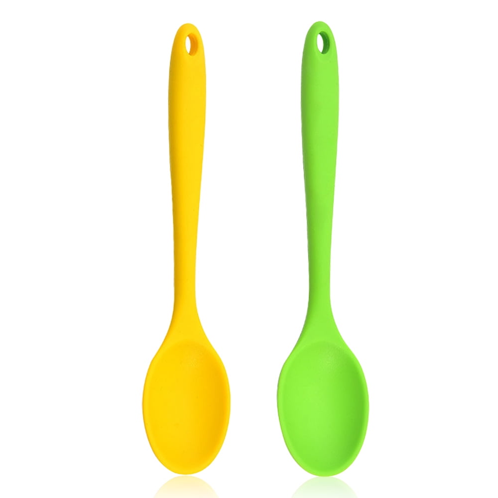 Silicone Spoons, Heat Resistant Silicone Basting Spoons, Non-Stick ...