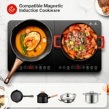 Double Electric Induction Stove, Sunmaki 1800W Portable Induction ...