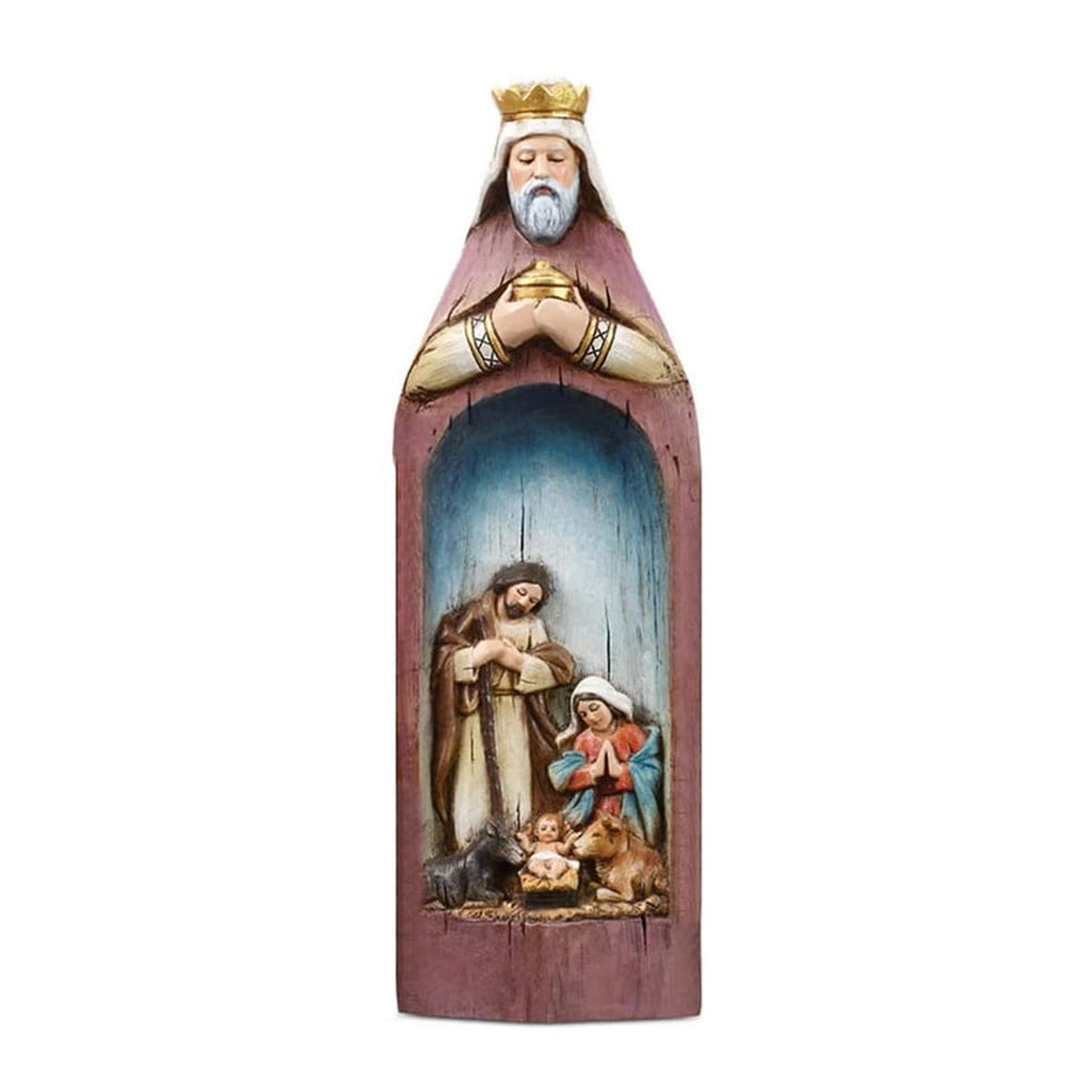 Three Wise Men Nativity Set Hand Painted Resin Decoration for Holiday ...